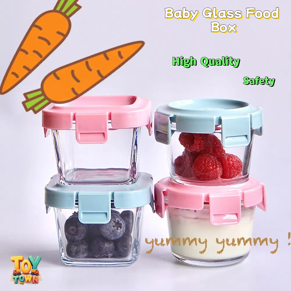 3 in 1 Portable Baby Glass Food Box Storage Freezer and Heat-resistant ...