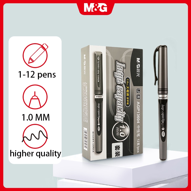 M&G Black Gel Pen Business Signature Water Pen Carbon Practice Pen ...