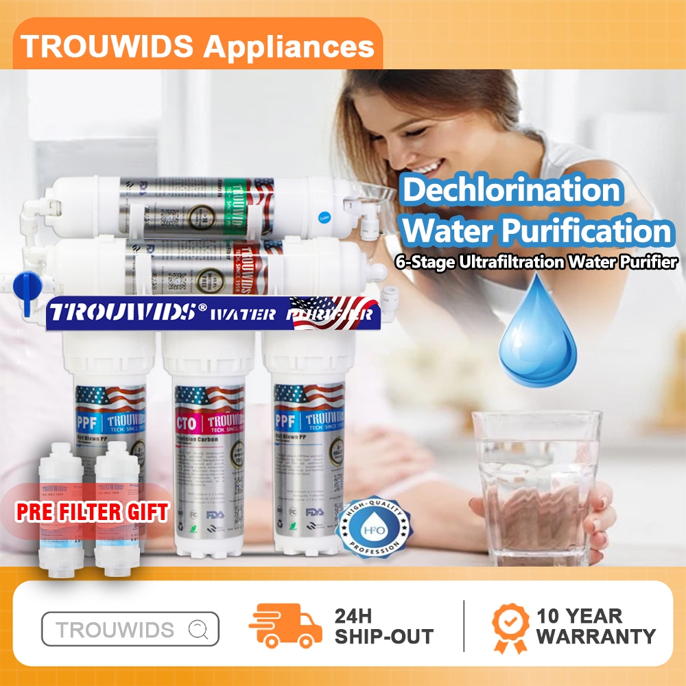 TROUWIDS 6-Stage Ultrafiltration Water Purifier Household Mineral Water ...