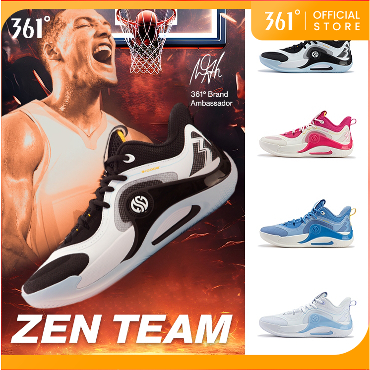 361 Degrees Zen Team Men Basketball Shoes High elasticity Shock ...