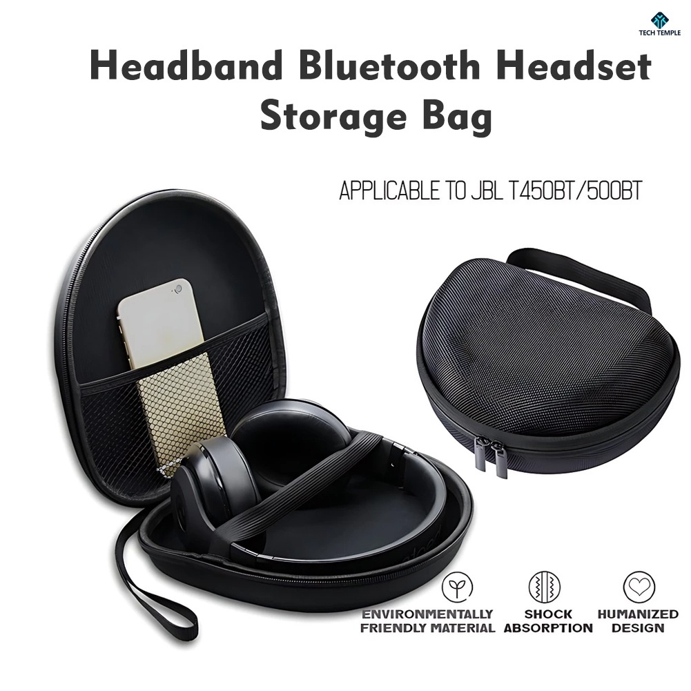 Headphone Carrying Case Storage Bag Headset Protective Hard Shell Anti ...