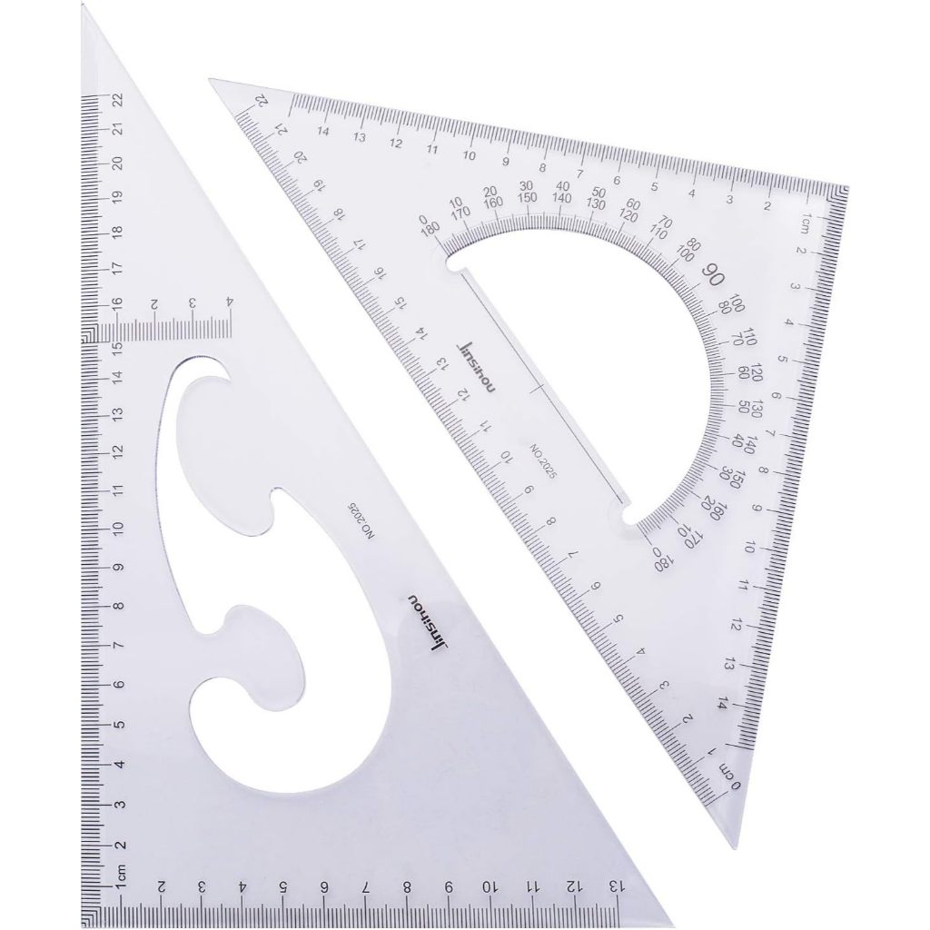 Large Triangle Ruler Square Set 30/60 And 45/90 Degrees Set of 2 Tools ...
