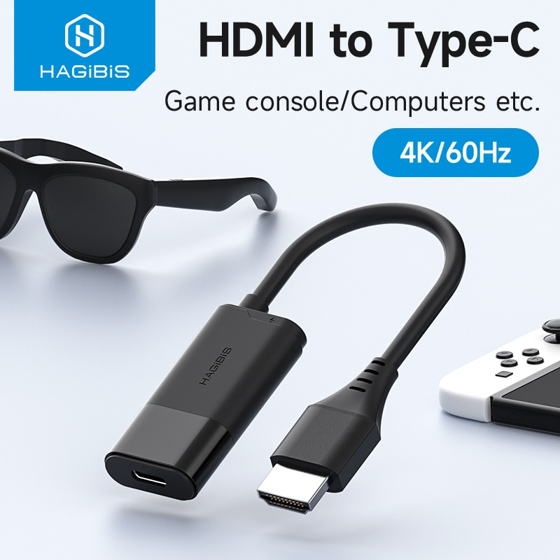 Hagibis HDMI to USB C Converter Type-C Female Port Adapter HDMI to AR ...