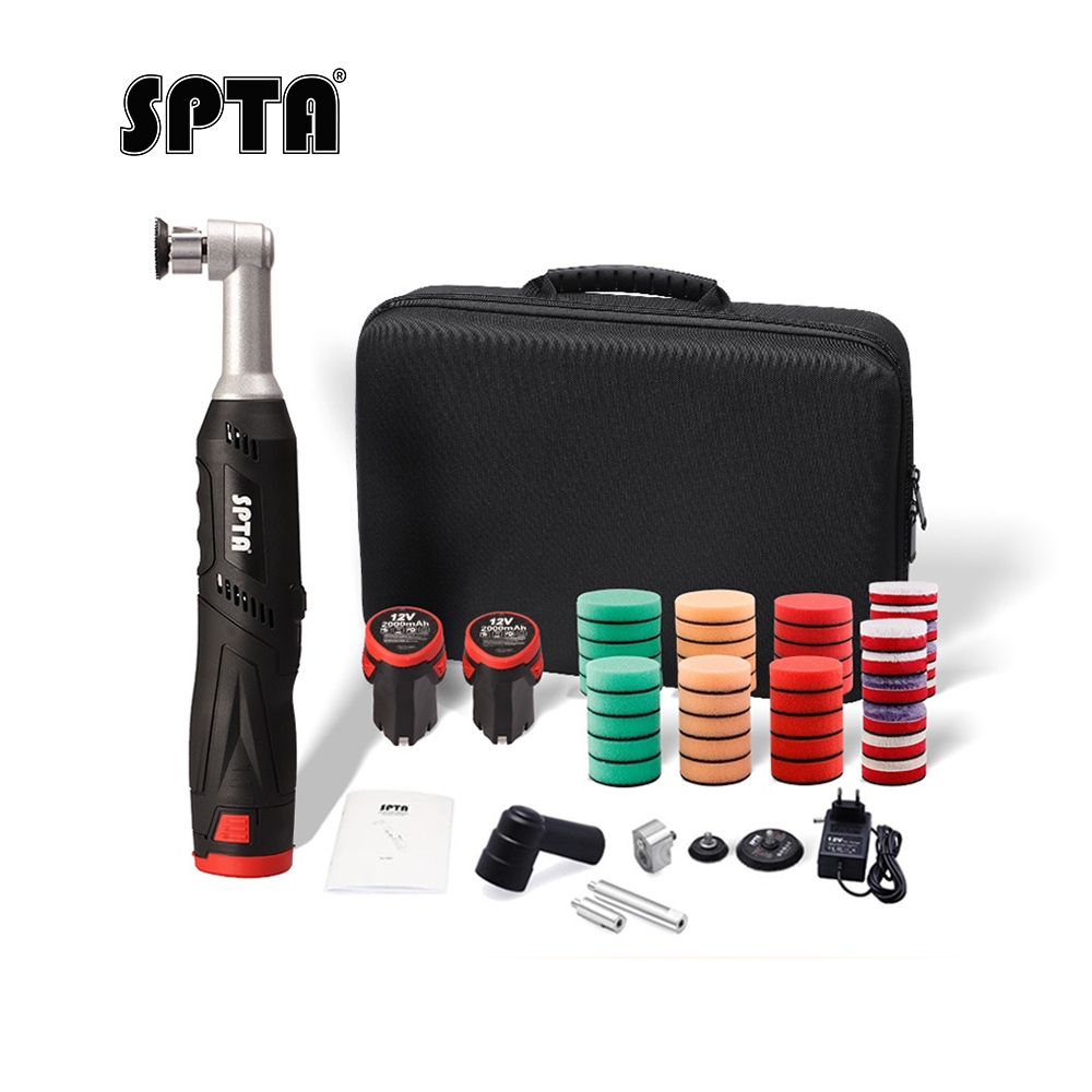 SPTA 12V Micro Cordless Swirl Killer 2000mAh Battery Mini Dual Action ...