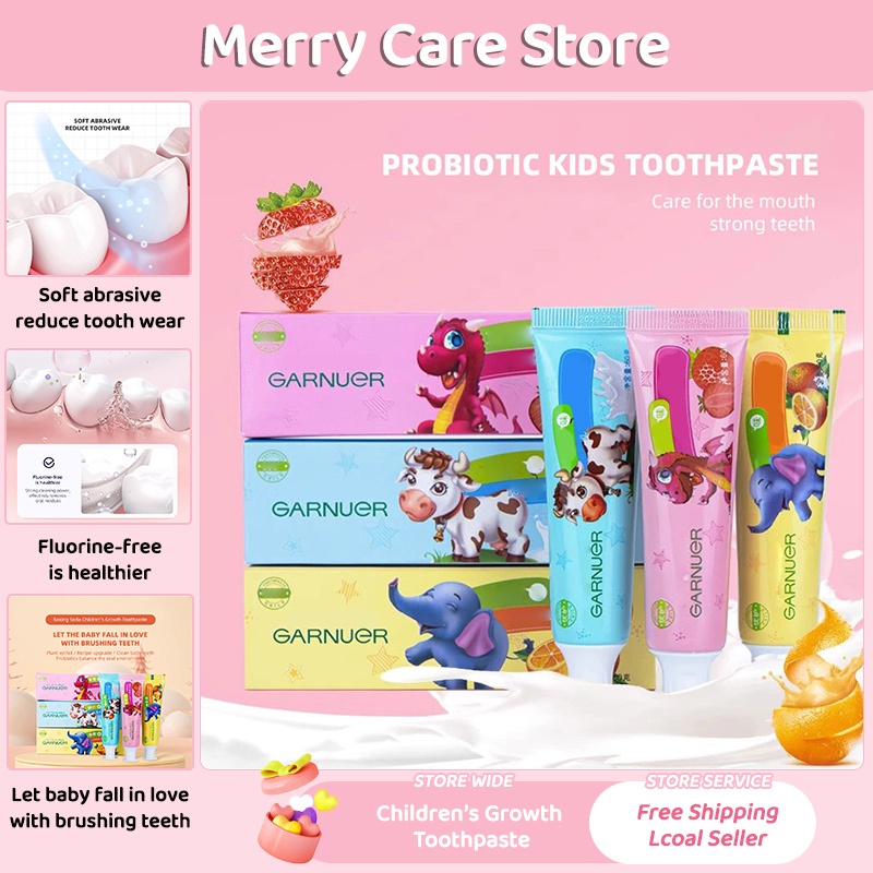 Children'S Baking Soda Toothpaste 2-12 Years Old Fruit Flavor 60g Anti ...