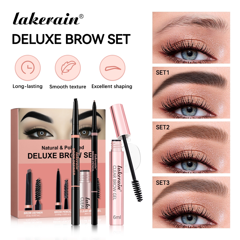 Lakerain 3pcs/Set Eyebrow Makeup Set Clear Eyebrow Gel Brow Sculpt Lift ...