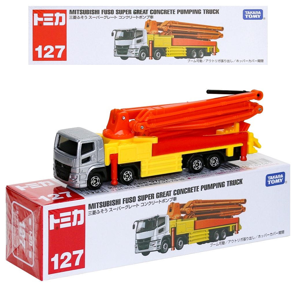 Long Tomica No.127 Mitsubishi Fuso Super Great Concrete Pumping Truck 1 ...