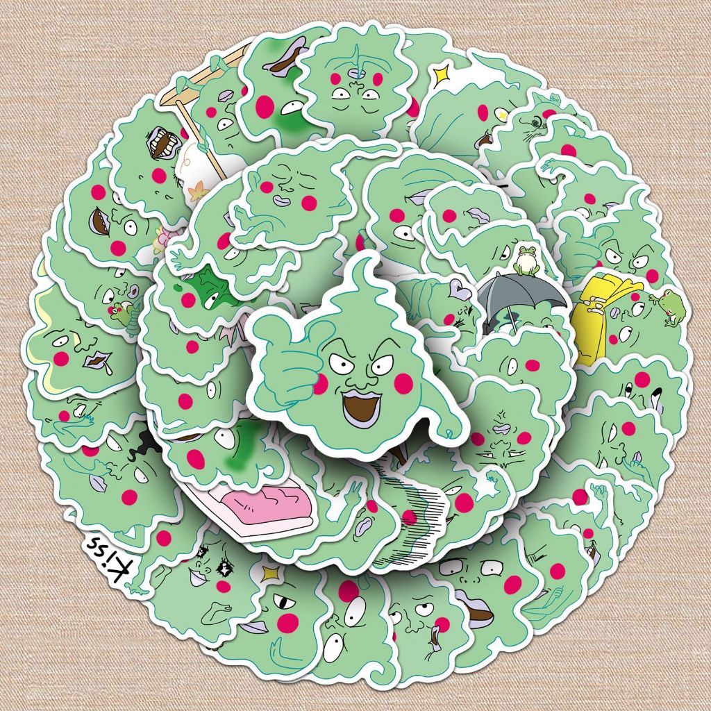 50pcs Cartoon Dimple Graffiti Stickers Phone Laptop Guitar DIY Sticker ...
