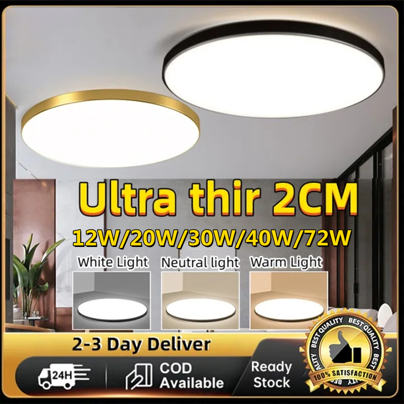 Nordic Tri Color Chandelier Ceiling Lights LED Modern Ultra-Thin Three ...