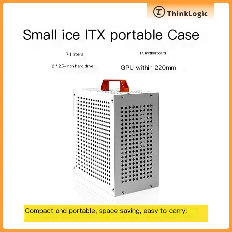 IceCube Mini ITX Case, Portable Computer Game Case, 6.8L Supports ITX ...