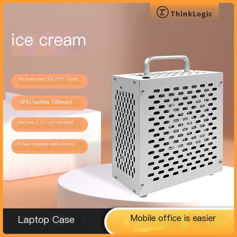 IceCream MINI ITX Laptop Case 4.9L Small Case Support 17 * 17cm ITX ...