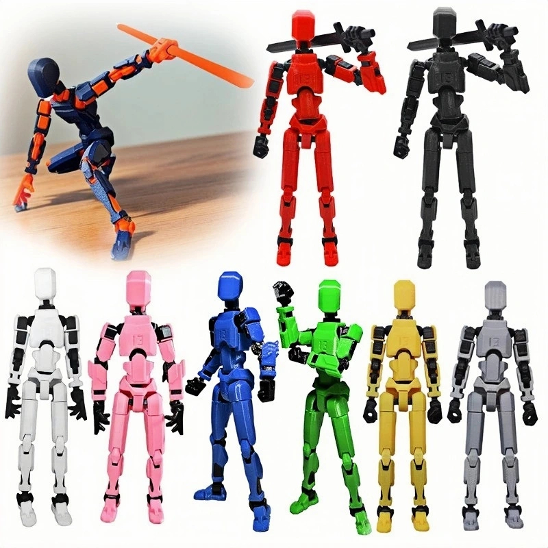 13 Action Figure Full Body Movable Toys Multi-Jointed Movable Robot 3D ...