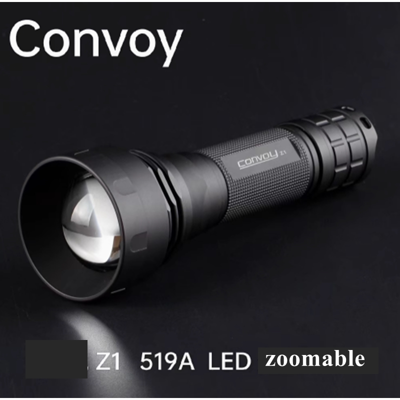Convoy Z1 Zoomable Flashlight With 519A LED Floodlight Camping Hiking ...