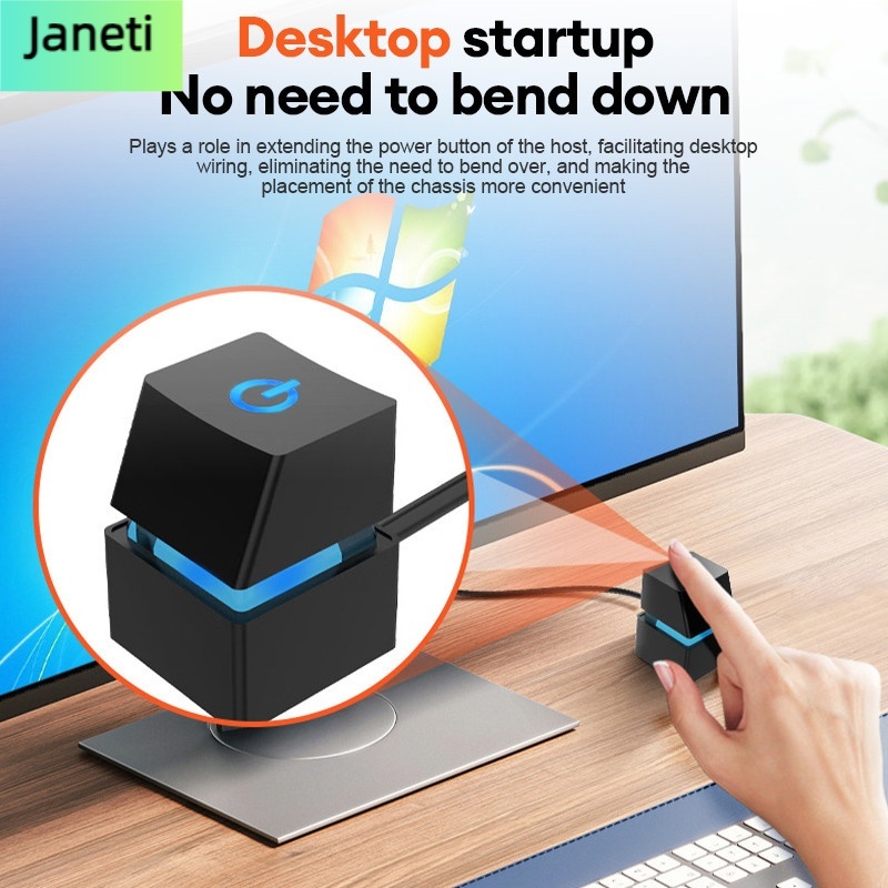 LED Colorful Light Desktop Computer Power Switch PC Motherboard ...