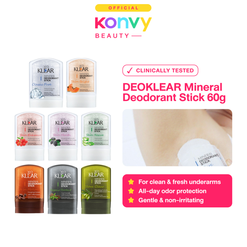 DEOKLEAR Mineral Deodorant Stick 60g | Shopee Philippines