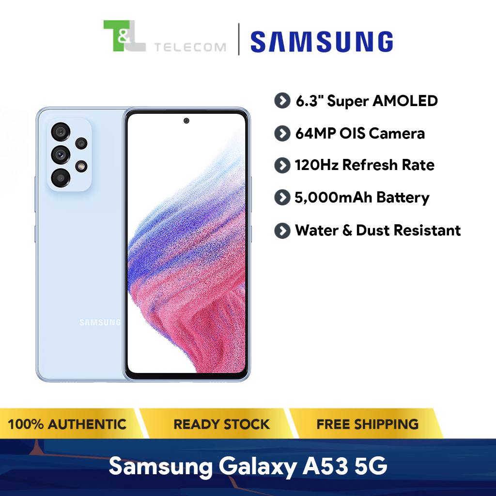Samsung Galaxy A53 Dual Sim 8GB+256GB 5G (Blue) | 5000mAh Battery Life ...