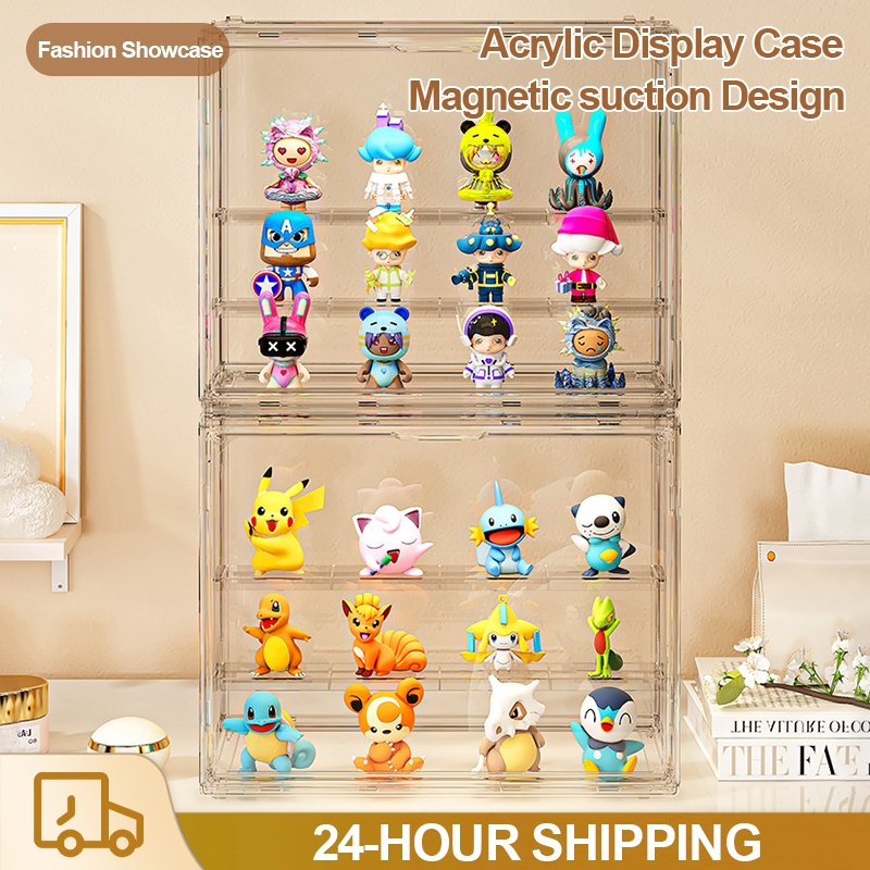 Acrylic Display Case Boxes Popmart Toy Storage Organizer Stackable ...