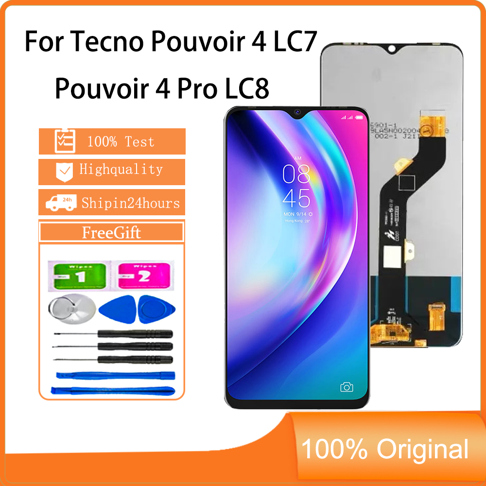 For Display Tecno Pouvoir 4 LC7 4 Pro LC8 LCD Touch Screen Replacement ...