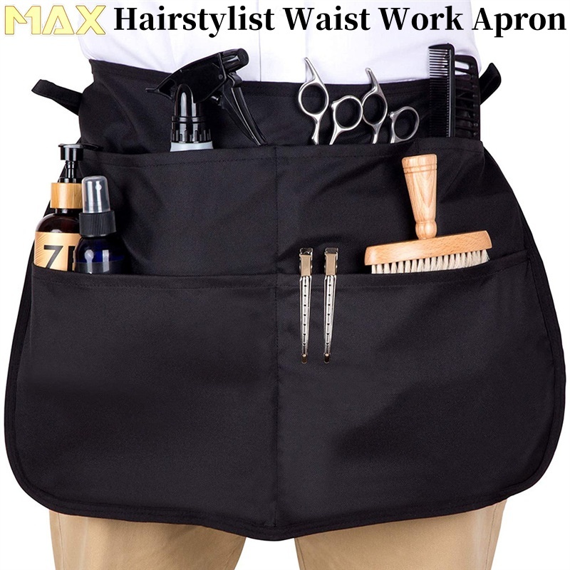 Hairstylist Waist Work Apron Hair Cutting Apron Scissor Tools Storage ...
