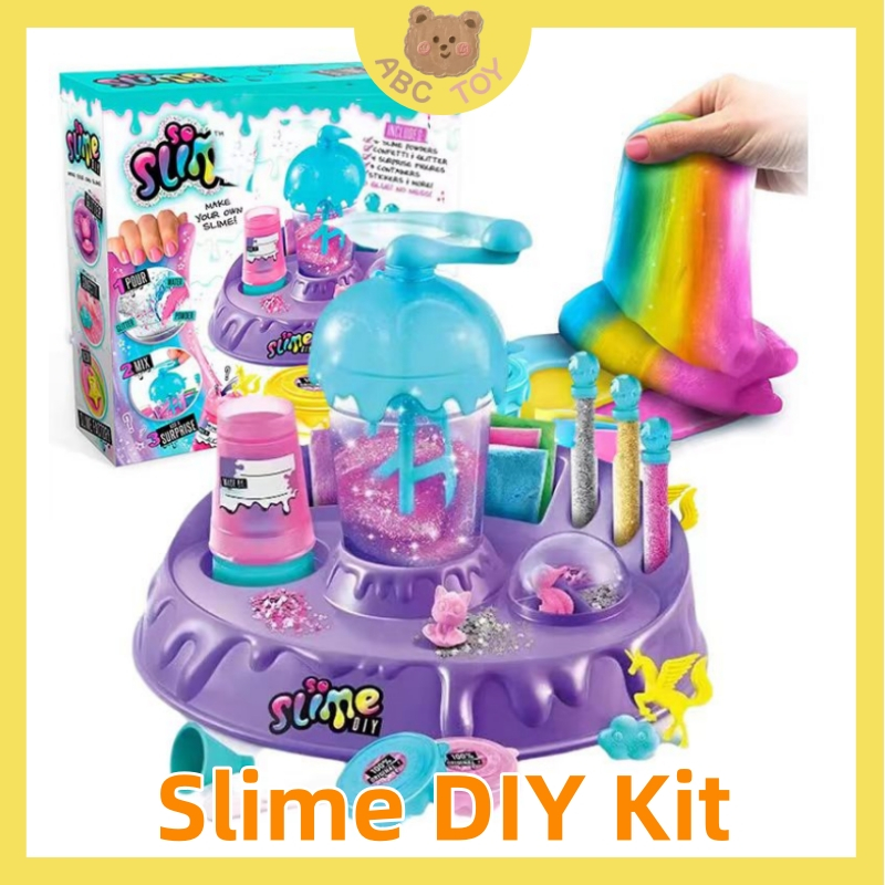 Slime DIY Kit Slime Factory For Boy&Girl Colors Crystal Non-Toxic DIY ...