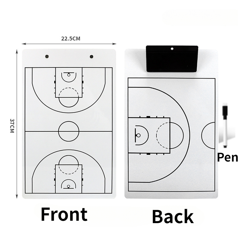 Basketball Coaching Board Double-Sided, Basketball Clipboard for ...