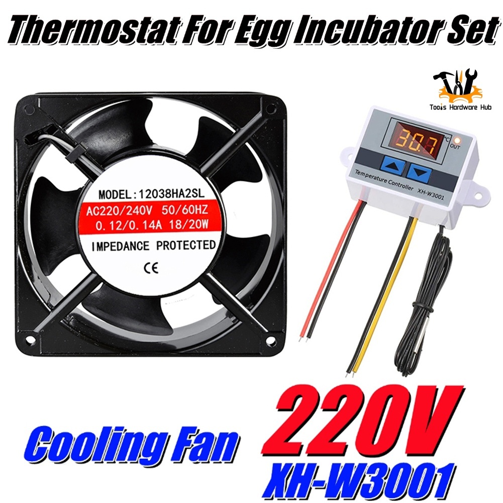 Fan Blower/Exhaust Fan 220v + Temperature Controller Xh-W3001, Best For ...