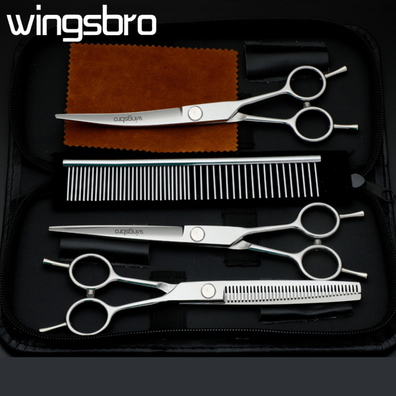 wingsbro 7.5-inch Professional Pet Grooming Scissors Set, Dog Scissors ...