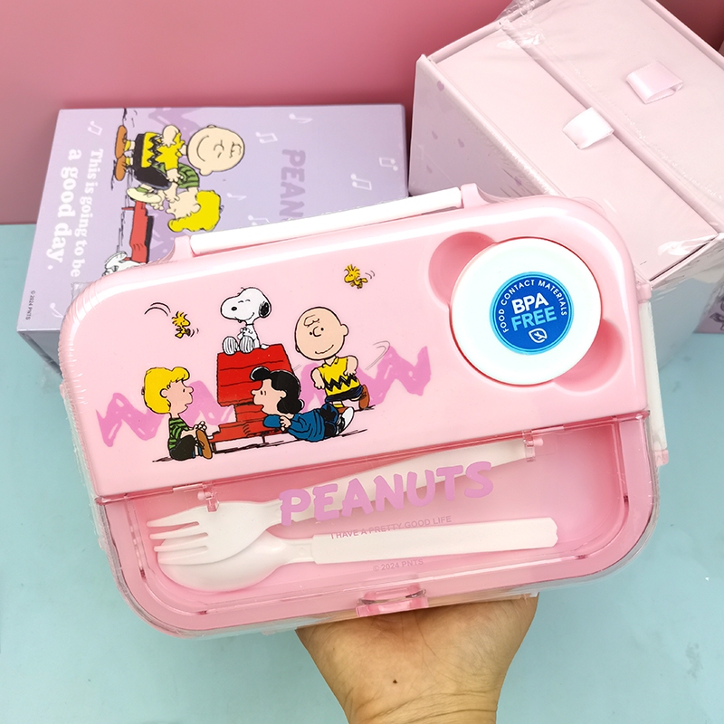 Miniso snoopy snoopy Colorful Life Separated Lunch Box 1300ML Fresh ...