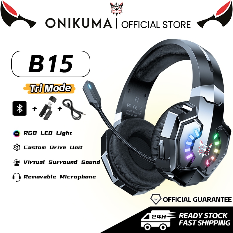 ONIKUMA B15 Bluetooth Wireless Gaming Headset With HD Noise Reduction ...