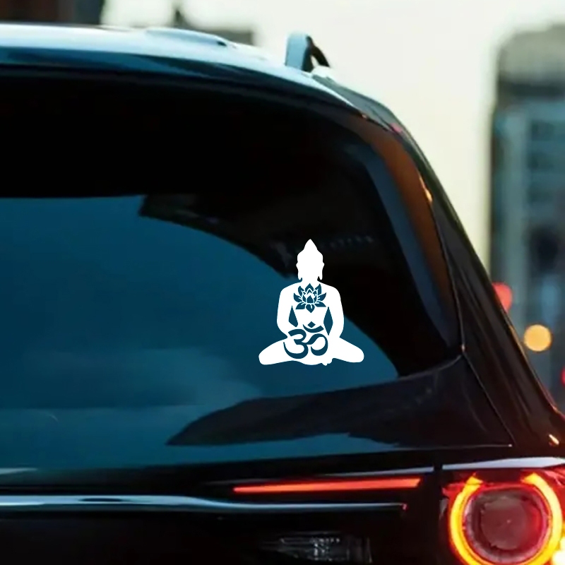 Buddha Silhouette Vinyl Sticker Car Window Decor Yoga Meditation Pose ...