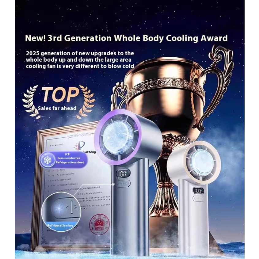 BREEZEN Turbo Jet Handheld Fan: 6M/S Turbo Breeze, 6000mAh 24H Runtime ...