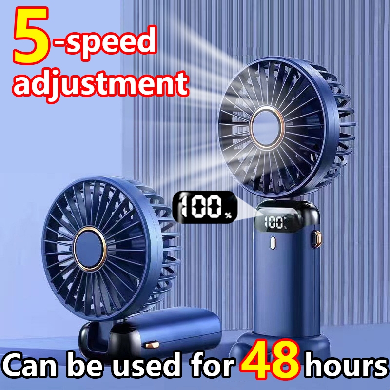 New High Speed Wind Handheld Fan 5 Gears Portable Fan 5000mah Long ...