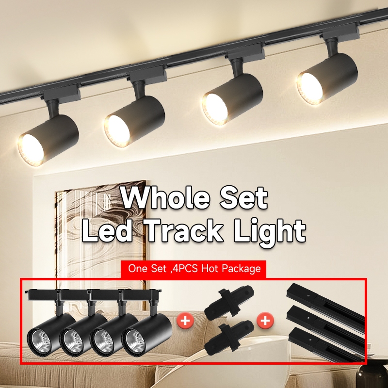 Tri-color 3/4 pcs Led Track Light Set Spot Light Ceiling Light 12W 20W ...