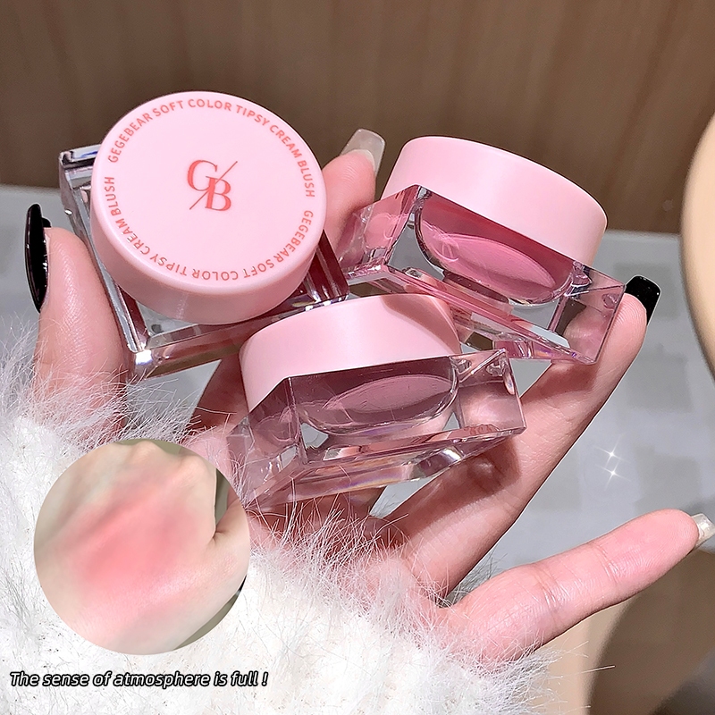 GEGE BEAR Monochrome Blush Cream Low-Saturation Coral Orange Natural ...