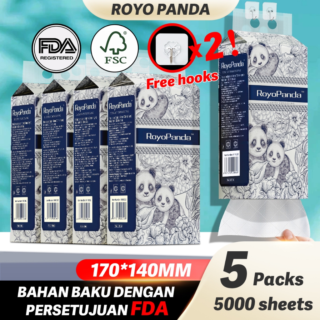 【BUY 1 TAKE 4】Royo Panda Tissue Hanging Tissue Sulit PriceTissue Soft ...