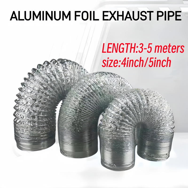 3-5M Thickened Hood Smoke Tubes Aluminum Foil Tube Exhaust Pipe Tube ...