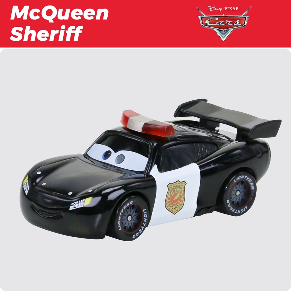 Mattel Disney Pixar Cars Toon Lightning McQueen Police 1:55 Diecast Car ...