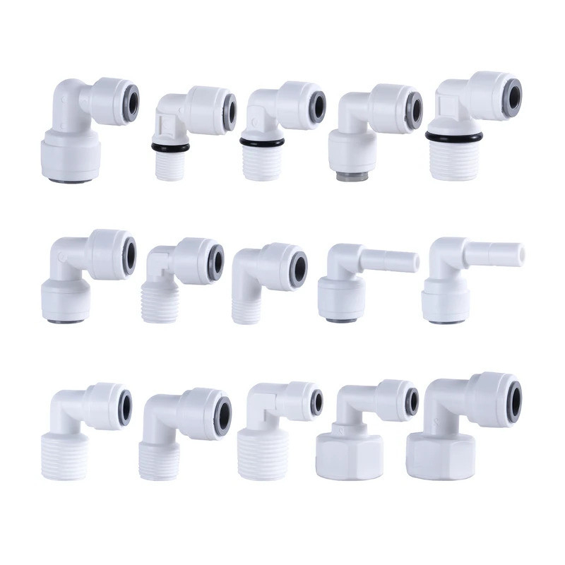 2Pcs 90 Degree Elbow RO Water Fitting 15 Types Male Female Thread 1/4 3 ...