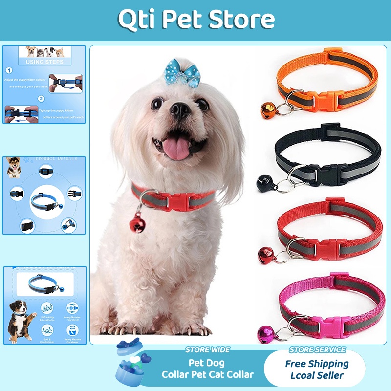 Dog Collar Pet Cat Collar Adjustable Safety Reflection Collars with ...
