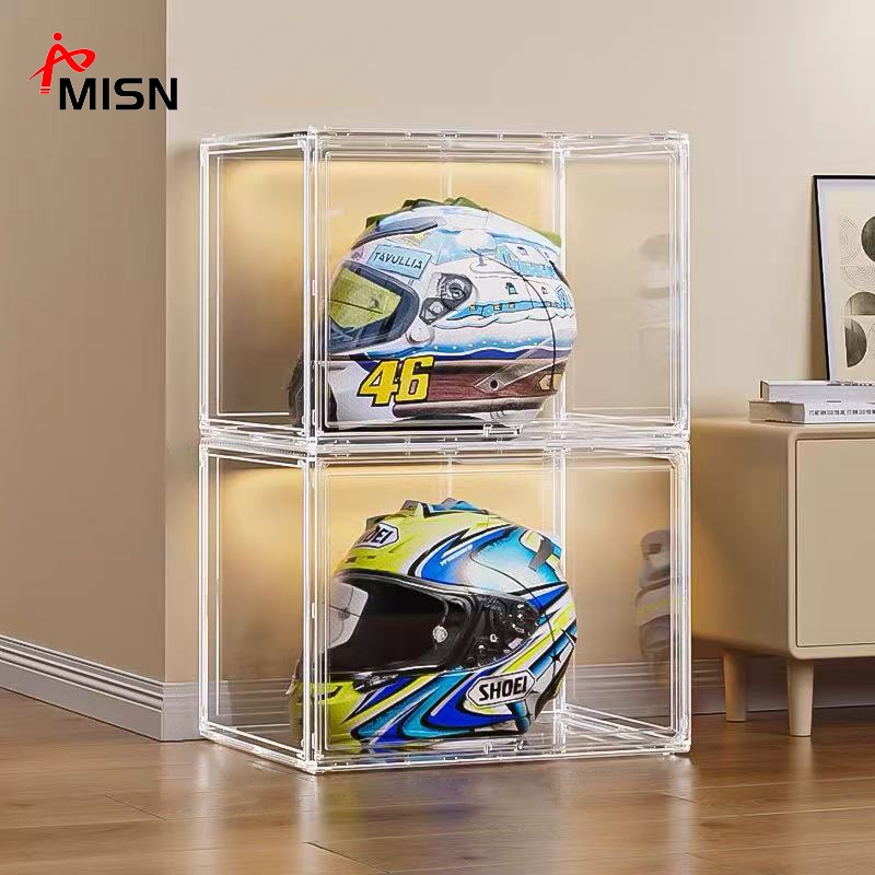 MISN Extra-large Siz Transparent Acrylic Helmet Storage Cabinet Handbag ...