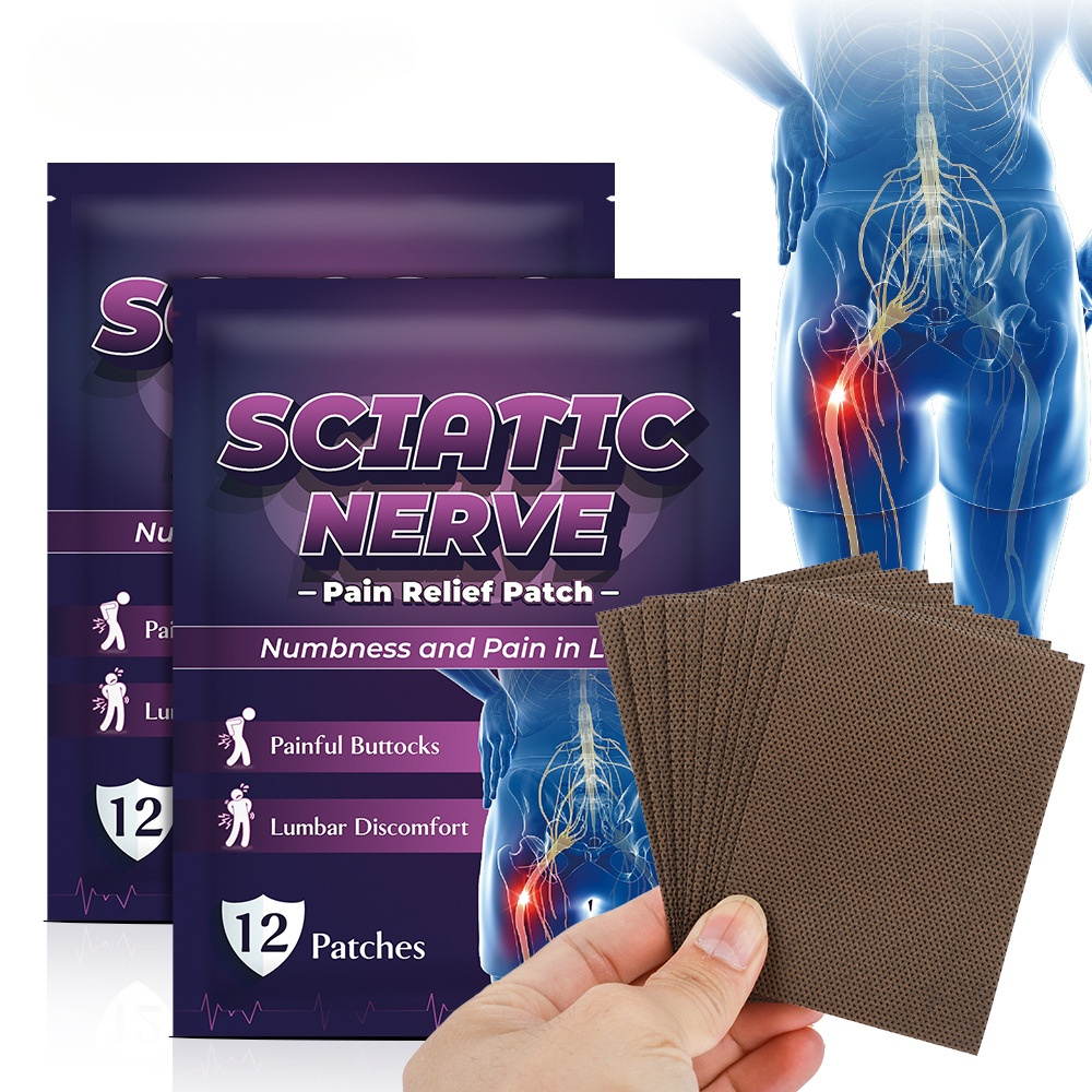 12pcs Sciatica Pain Relief Patch Crotch Sticker Treat Piriformis Hip ...