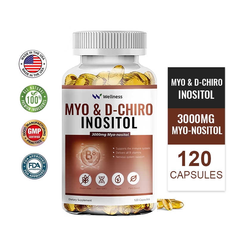 Wellness Myo-Inositol & D-Chiro Inositol 3000mg Supplement For Women ...