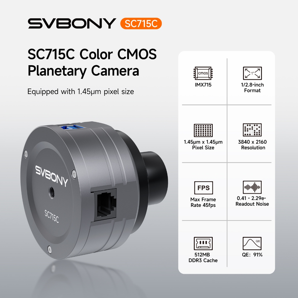 Svbony SC715C 8.4MP Color CMOS Planetary Camera IMX715 USB3.0 ...
