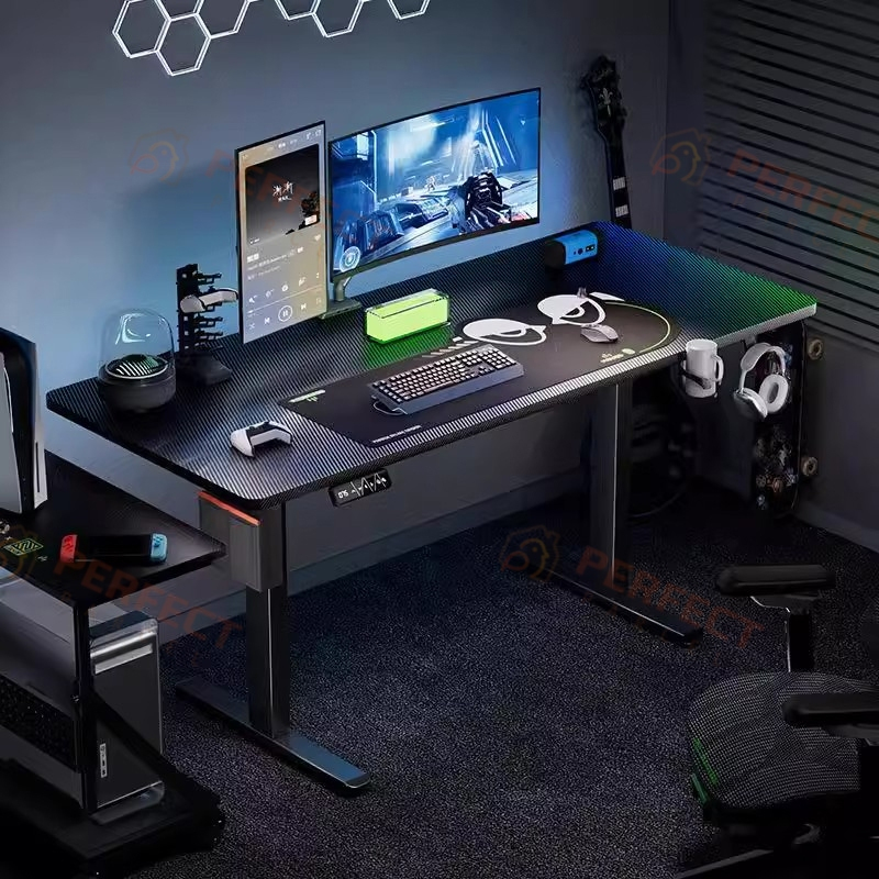 【24 Hours Shipped】Gaming Table Luxury Esports desk dual motor electric ...