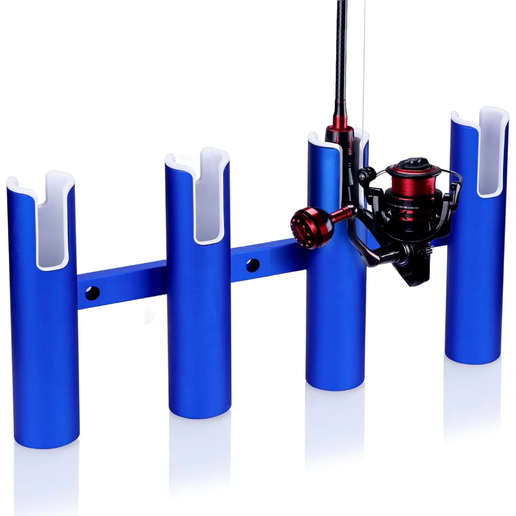 Aluminium Alloy Fishing Rod Holder 4 Link Tubes Wall-Mounted Rod Pod ...