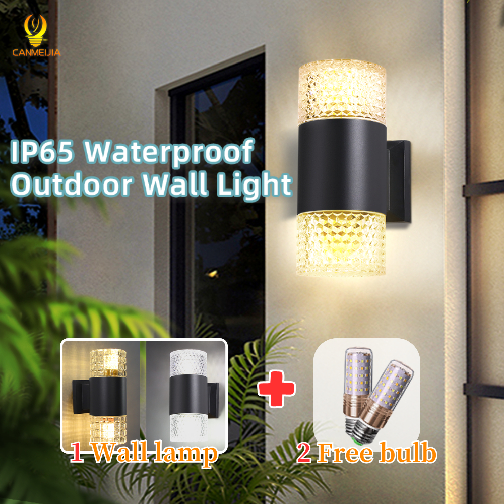 LED 3 color Wall Light Outdoor Waterproof IP67 Wall Lamp Replaceable ...