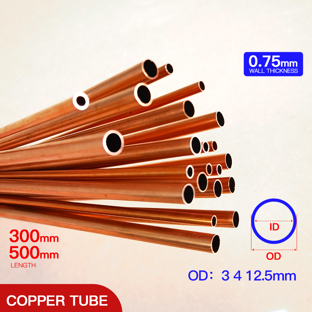 FUYI copper pipe wall thickness 0.75mm OD 3-12.5mm length 300mm 500mmmm ...