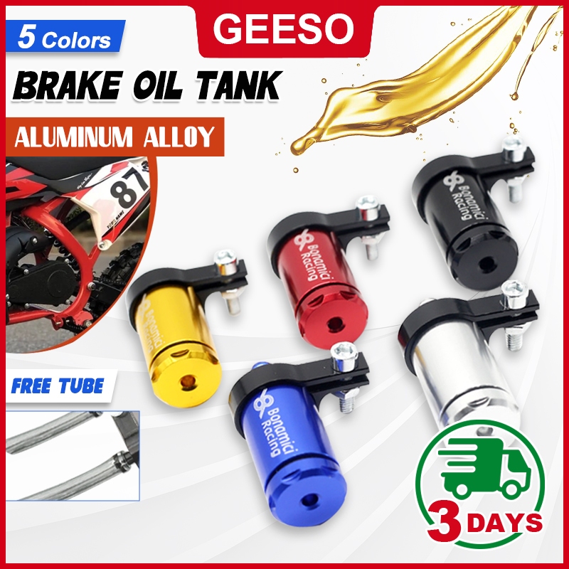 GEESO Aluminum Brake Oil Tank For Motorcycles Racing With Transparent ...