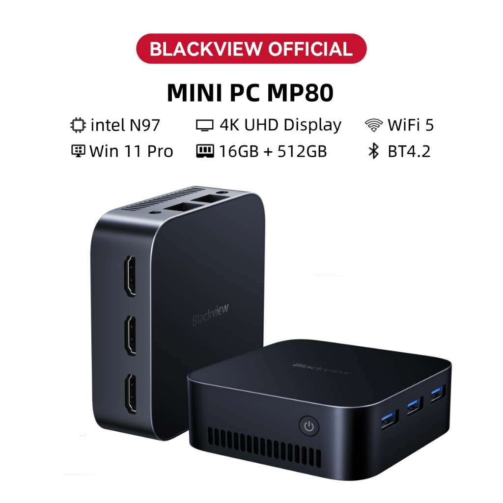 Blackview MP80 Mini PC 12th Gen Intel Alder Lake N97 DDR5 16GB 512GB ...