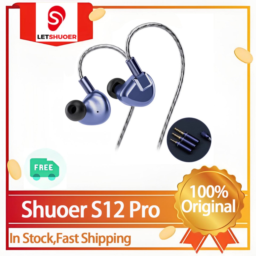 Letshuoer Shuoer S12 Pro Original Wired HIFI Best In Ear IEMs Earphone ...